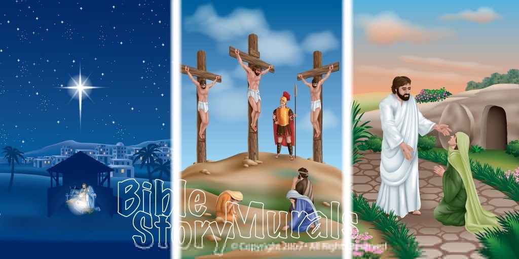 Christian Wall Murals for Churches, Preschools & Schools | Bible Story ...