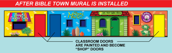 Bible Town Murals and Religious Wall Murals from Bible Story Murals